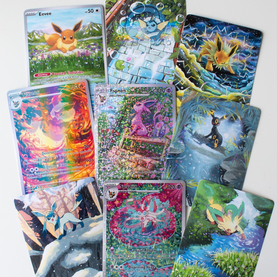 Eeveelutions Custom Cards Set - Etsy Australia