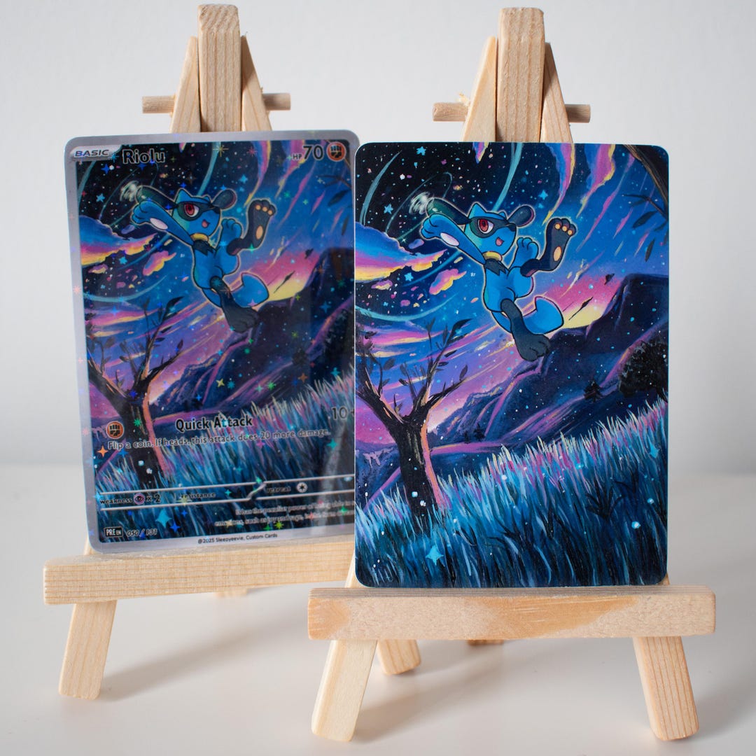 Riolu Full Art Print - Etsy UK