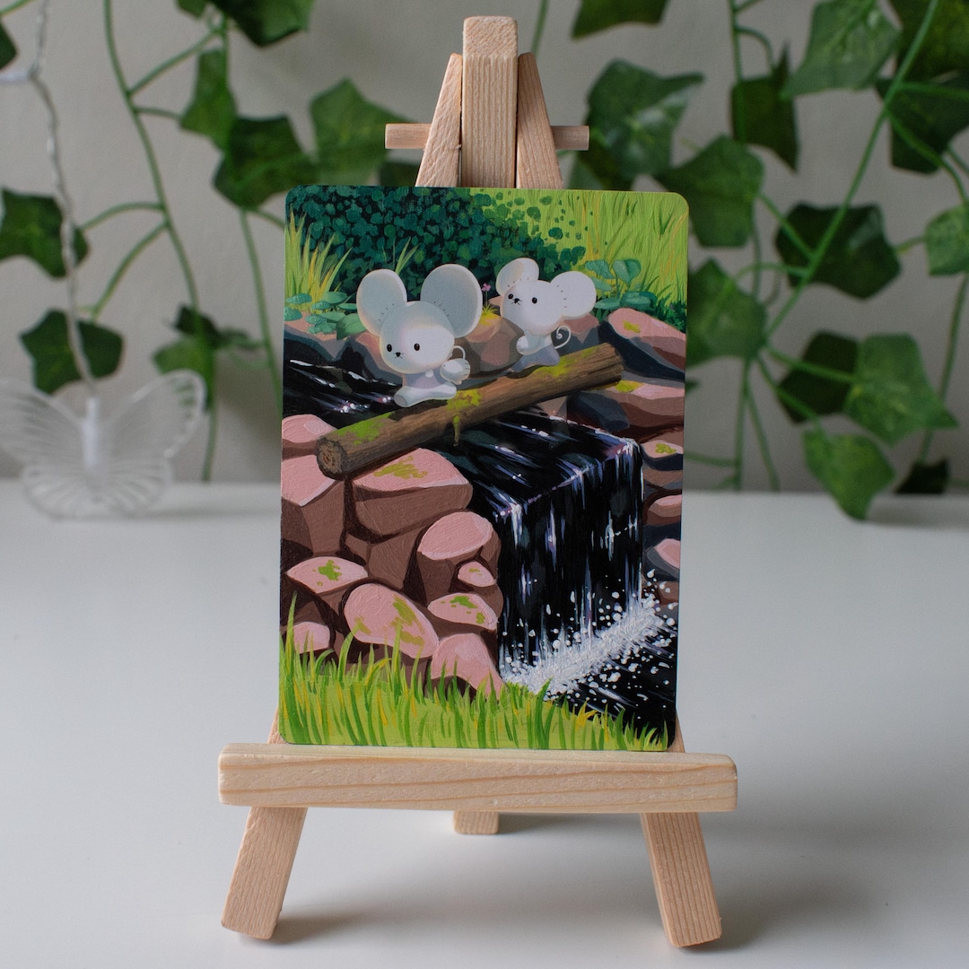 Tandemaus Full Art Painted Card - Etsy