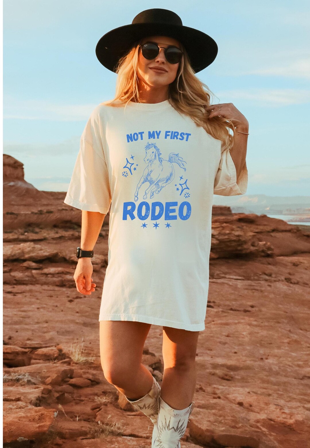 Not My First Rodeo Retro , Cowgirl Chic Western Tee, Concert Attire, Comfort Colors, Unisex ...