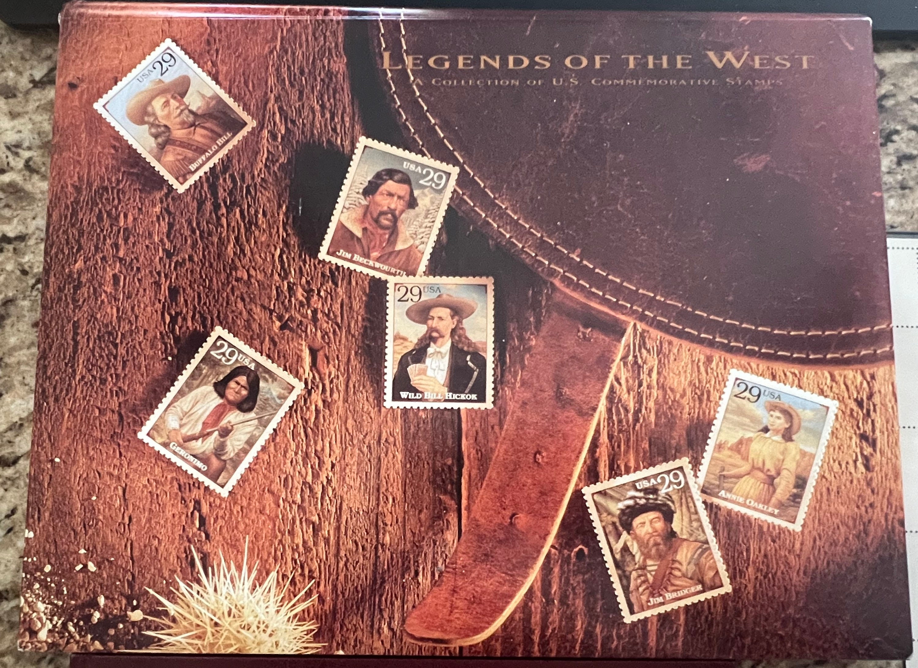 Legends of the West Stamp Collection Includes Book, Jacket, 10 US ...