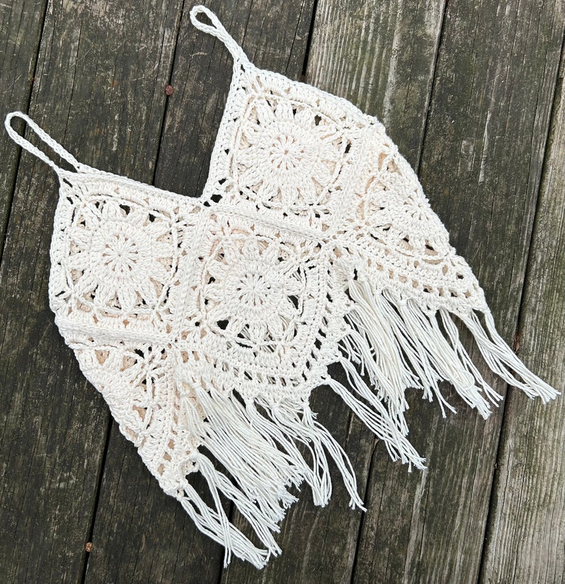 Hand Crocheted Boho/hippie Festival Top Sz S - Etsy
