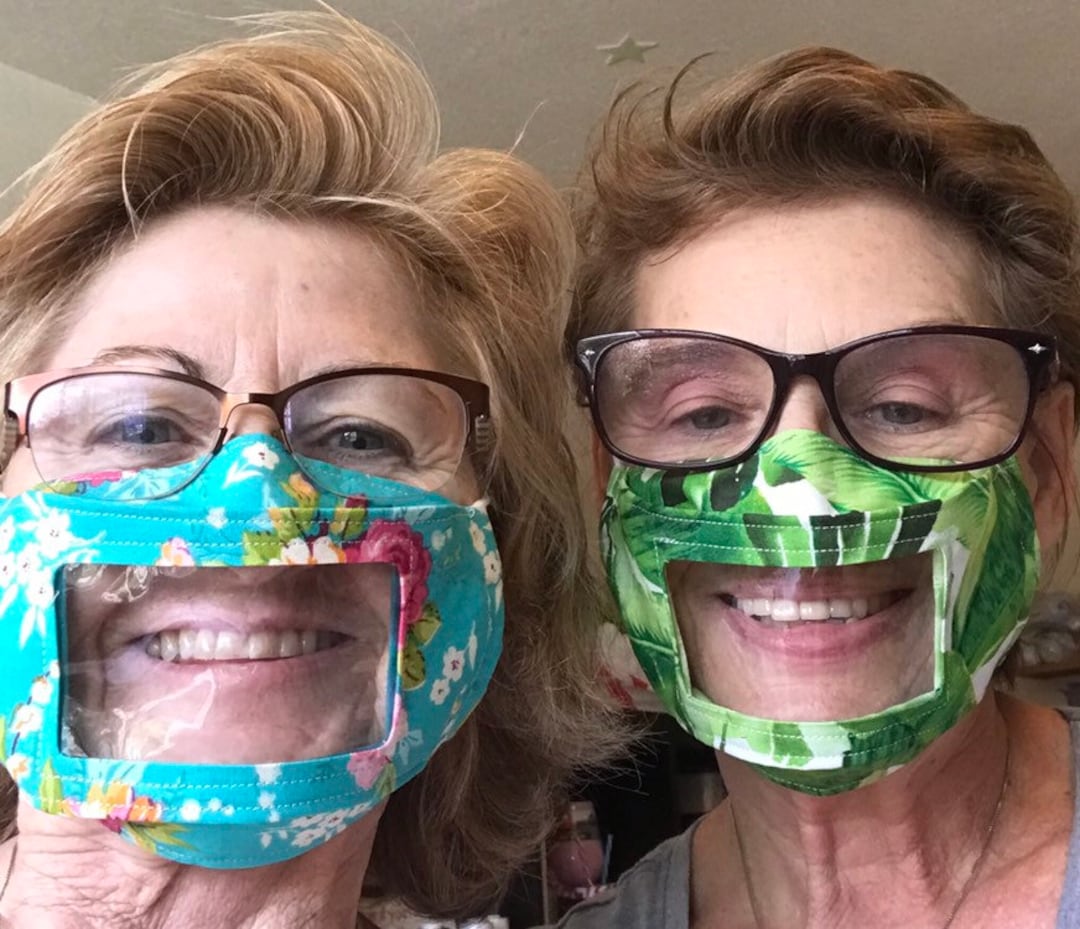 Lip Reading Face Mask Clear Face Mask Window Face Mask ASL - Etsy