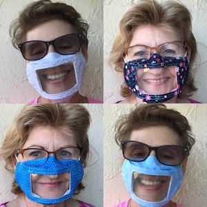 Lip Reading Face Mask Clear Face Mask Window Face Mask ASL - Etsy