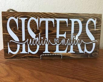 Custom Sister Plaque - Etsy