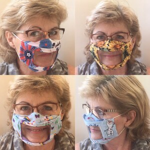 Lip Reading Face Mask Clear Face Mask Window Face Mask ASL - Etsy