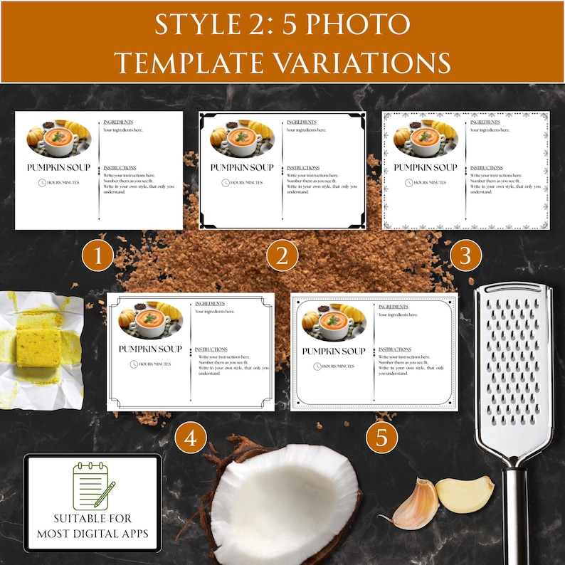 Rustic Recipe Card Template, Canva Editable 5x7 (digital Download) - Etsy