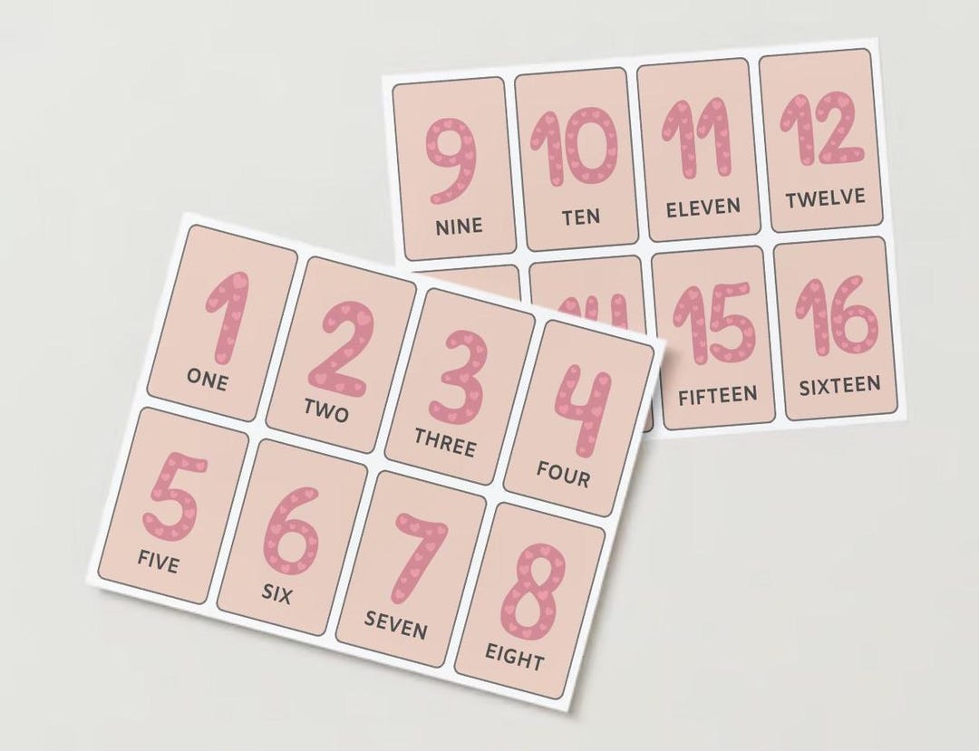 Valentine's Day Number Flashcards for Kids | Valentine's Day Learning ...