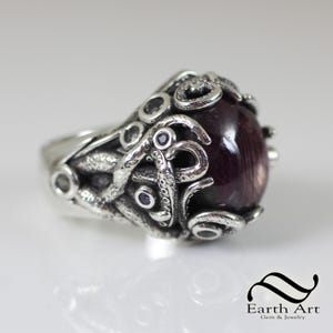 The Kraken's Horde Ring - Ruby in Sterling - Etsy