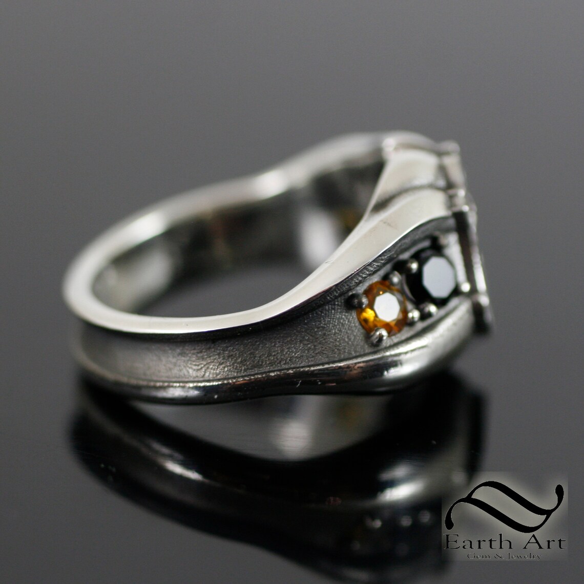 Deluxe House Signet Ring - the Badger- Sterling Silver and Ancient ...