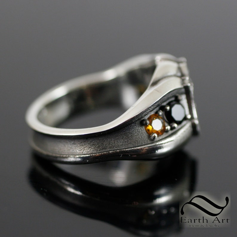 Deluxe House Signet Ring the Badger Sterling Silver and - Etsy