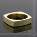 The Golden Square - 14k Wedding Band - Squircle Ring Rounded Square ...