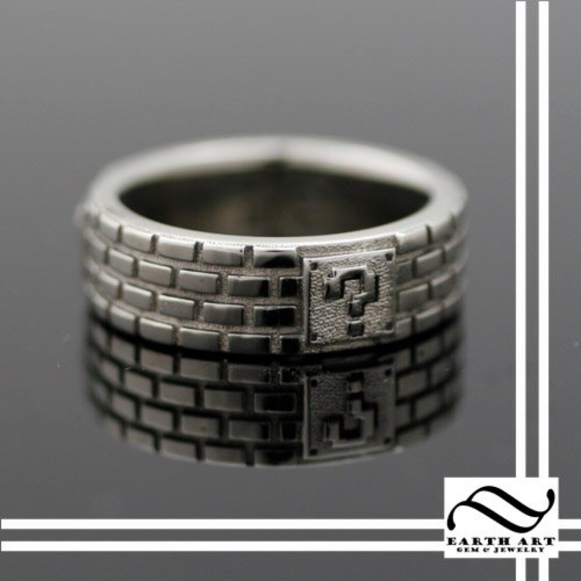 14k Gold Super Mario Bros Brick Ring – Geeky Retro Wedding Band - Etsy
