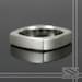 The Silver Square Squircle Ring Solid Sterling Silver Mens Wedding Band ...