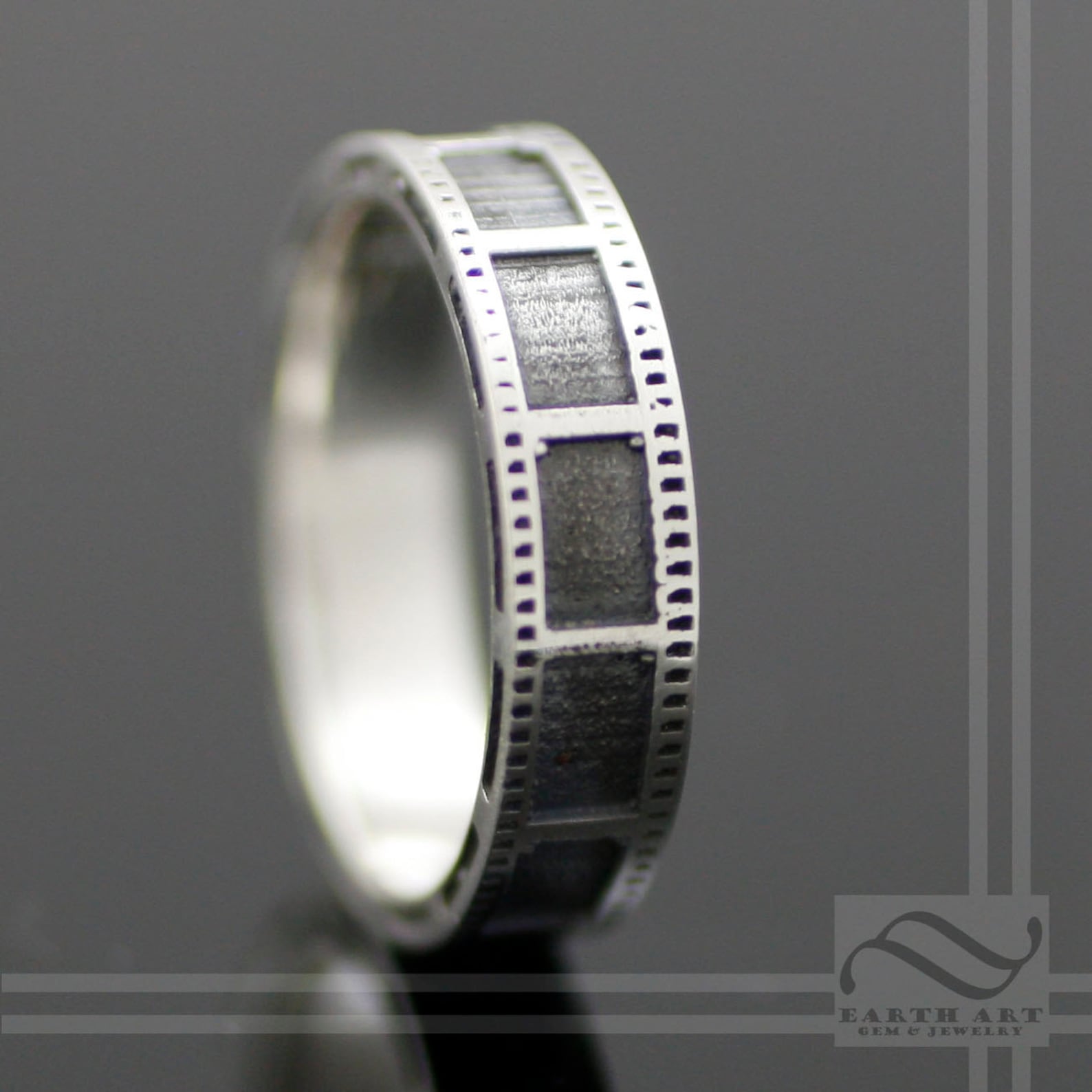 Film Strip Wedding Ring Sterling Silver unisex | Etsy