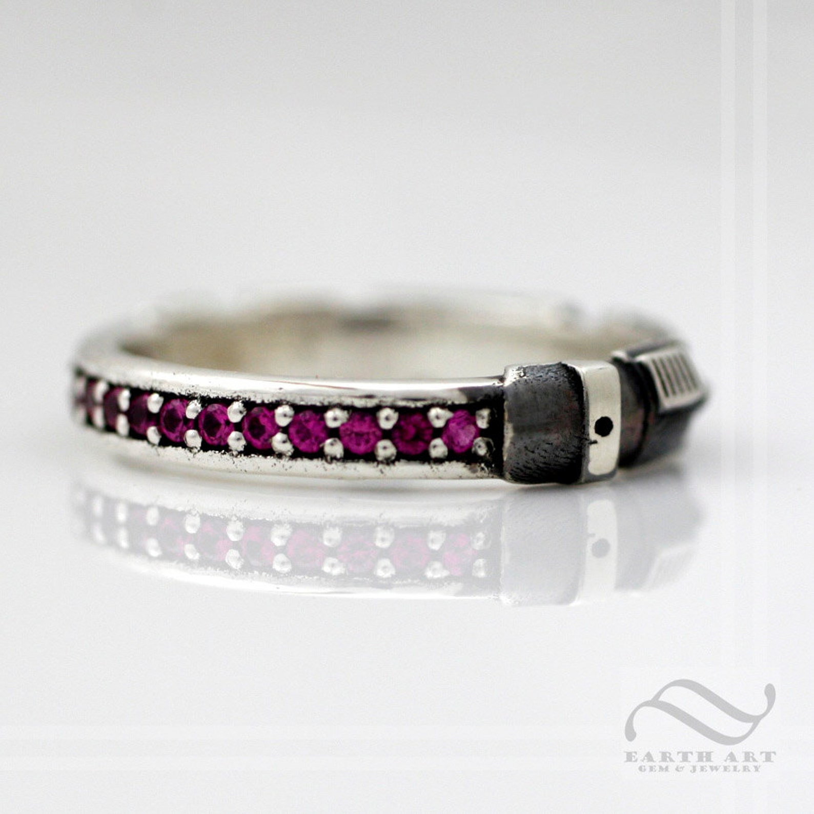 Ruby Light Saber Ring Sterling Silver Oxidized and - Etsy Australia