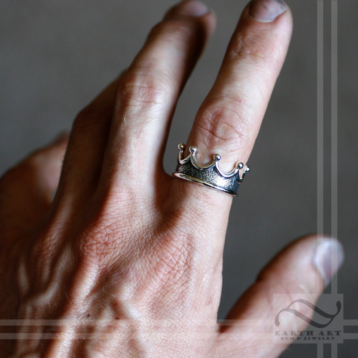 Mens Crown Ring Choose Your Metal Royal Wedding Ring - Etsy