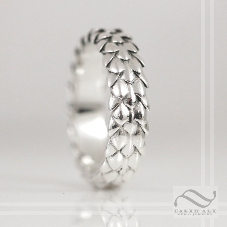 Pangolin Scale Armor Ring Wider Mens Ring Stacking Ring - Etsy
