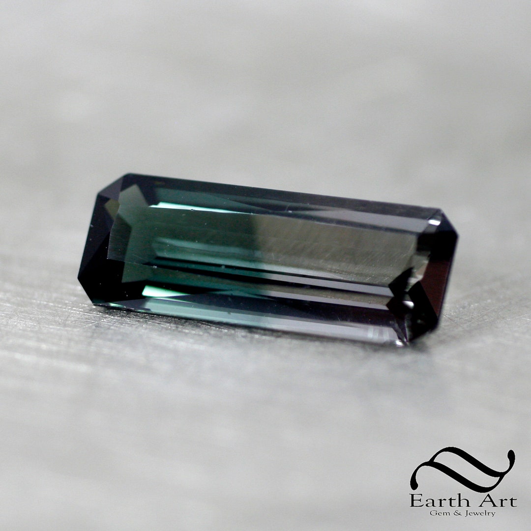 6.85 Ct Long Bi Colored Tourmaline - Natural Gemstone - USA Seller ...