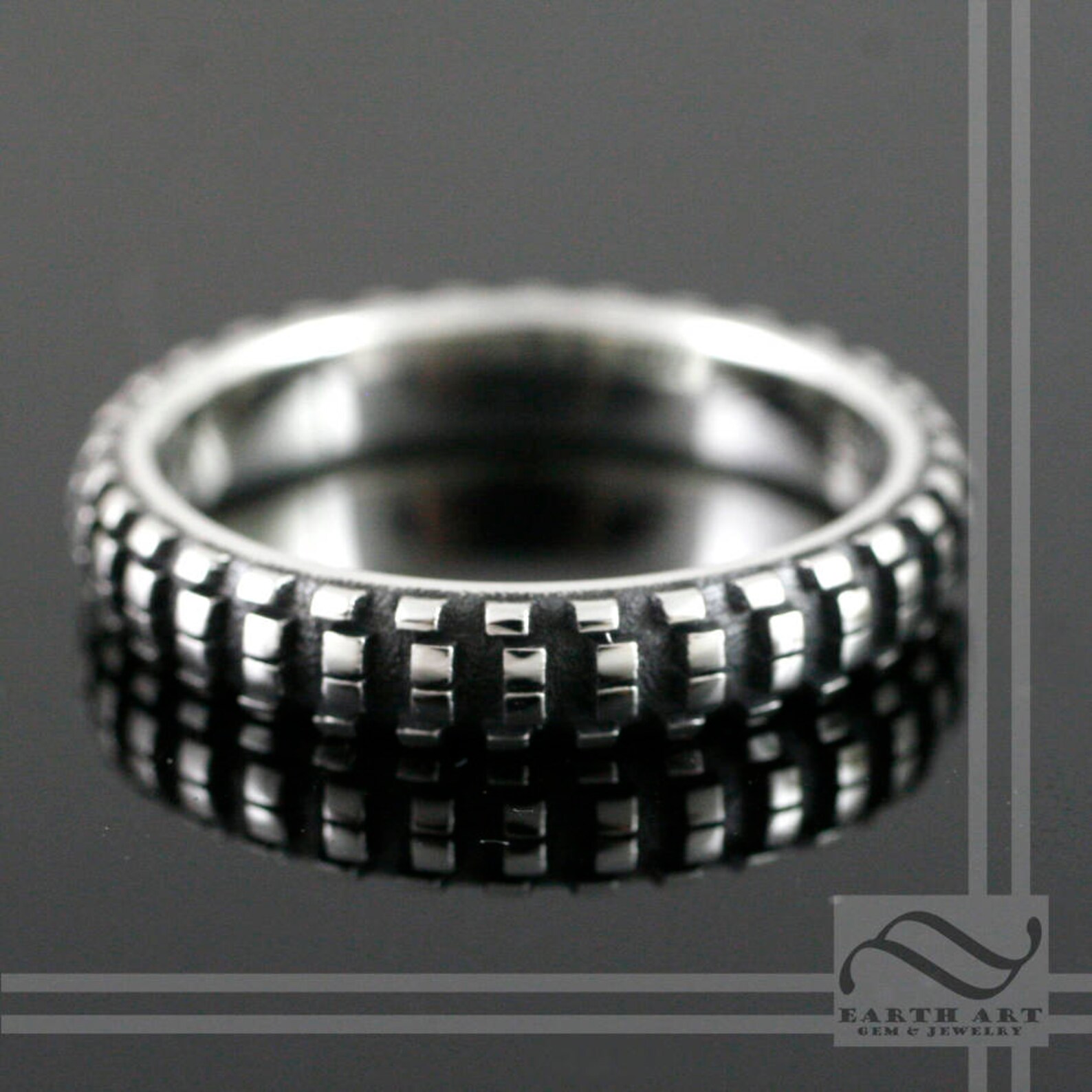 Ladies Dirt Bike Tire Tread Ring- Narrow Version - Sterling Silver - Etsy