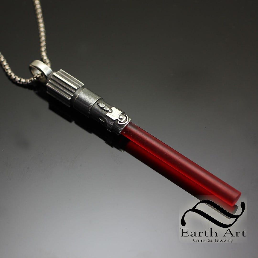 Red Light Sword Pendant - Sterling Silver and Spinel Rod - Etsy