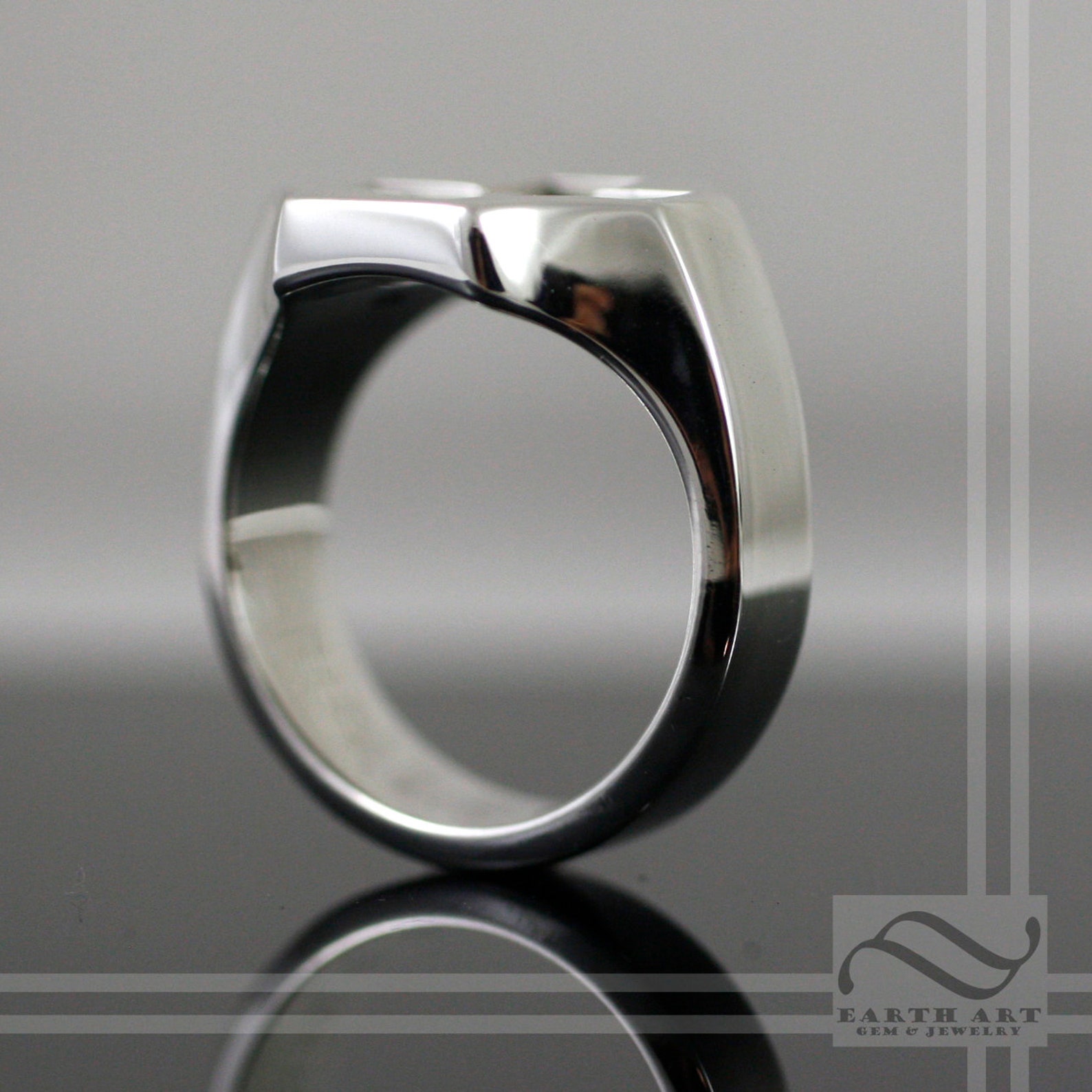 Directional Pad Signet Ring Compass Ring Mens Signet Ring - Etsy