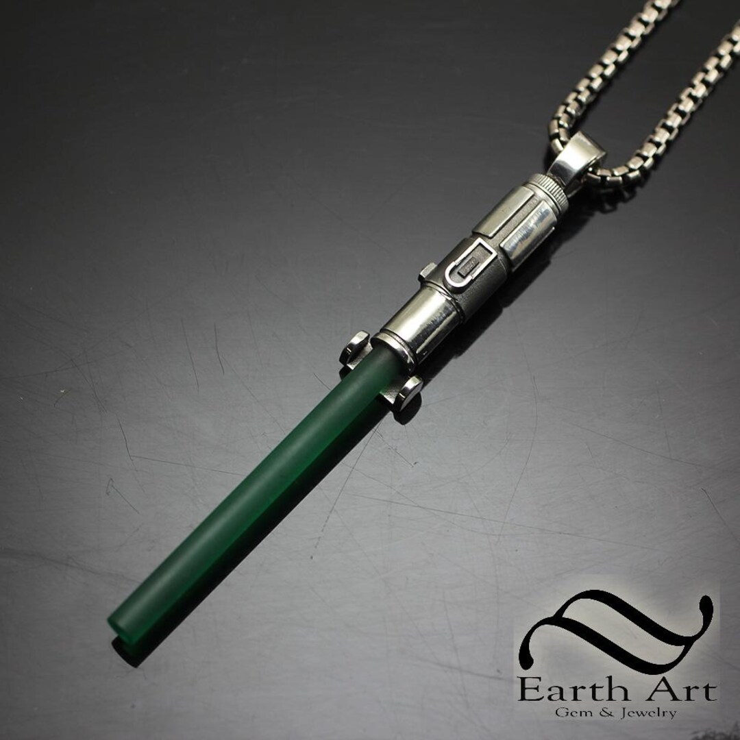 Green Light Sword Pendant - Sterling Silver and Laser Rod - Etsy