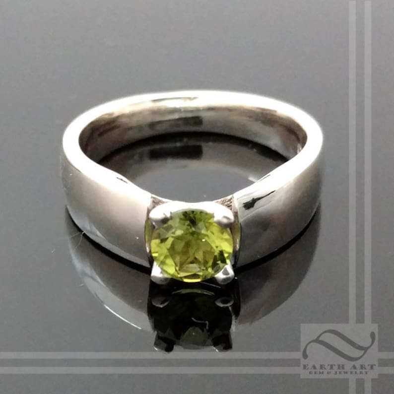 Once Upon A Time Ring - Peridot and Sterling or Gold - Etsy