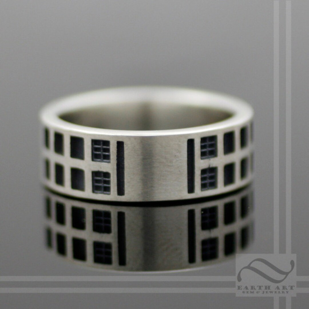 Through Space and Time -tardis Band - Sterling_silver - Etsy