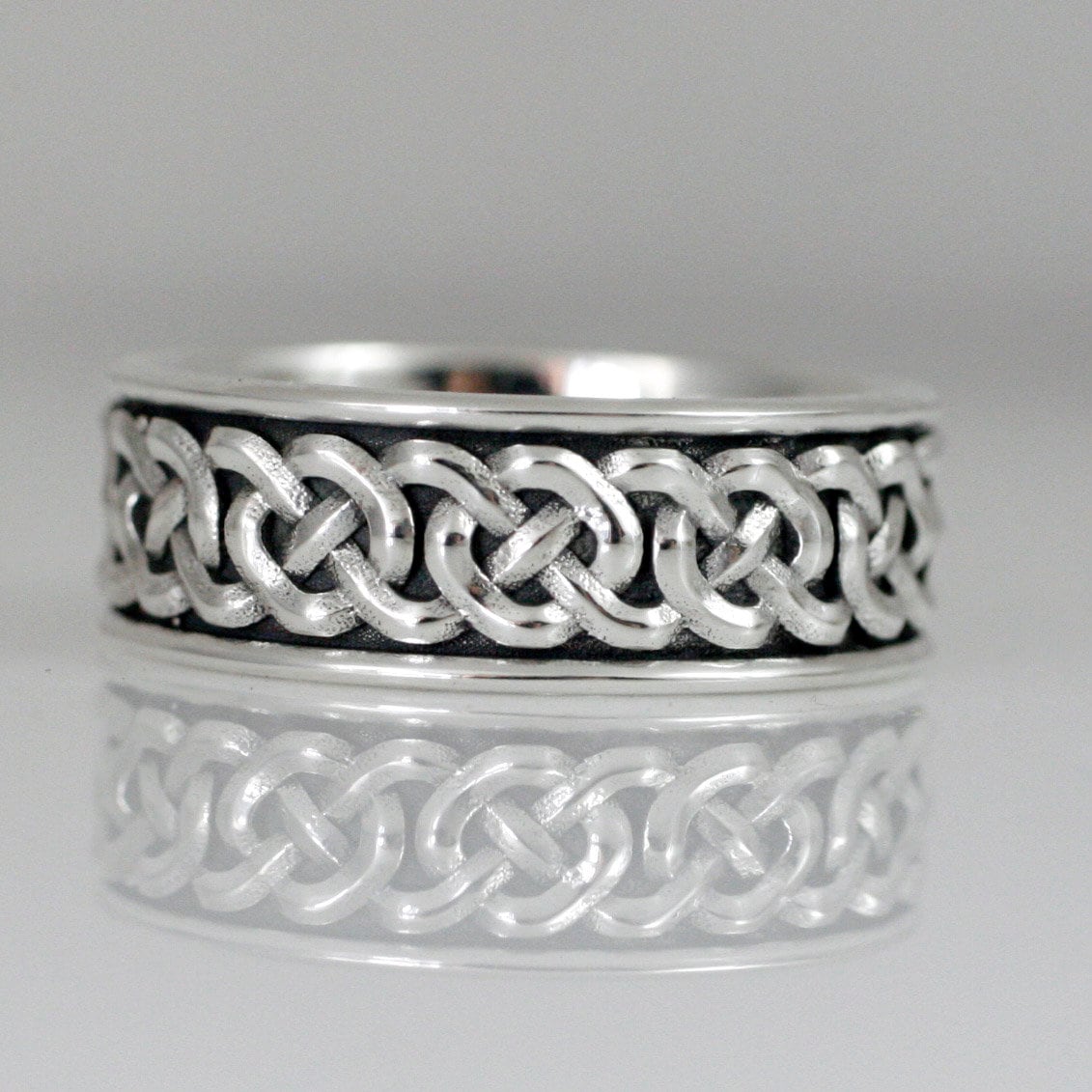 Mens Celtic Knot Ring Sterling Silver Infinite Circular | Etsy