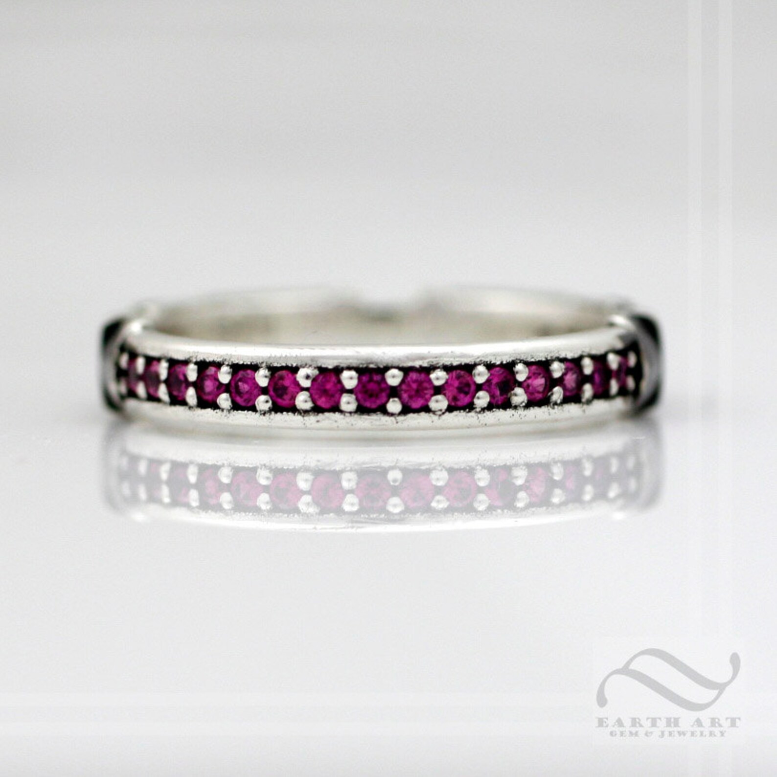 Ruby Light Saber Ring - Sterling Silver - Oxidized and Polished Finish ...