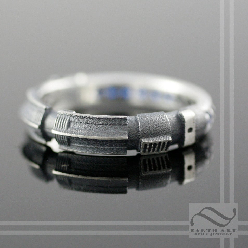 Sapphire Light Saber Ring Sterling Silver Geeky Blue - Etsy