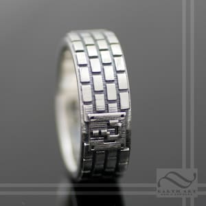 Super Mario Bros Brick Ring - Sterling Silver - Geeky Wedding Band ...