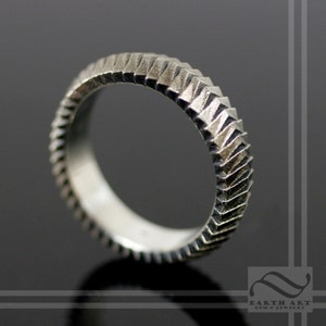 Segmented Scale Armor Ring - Sterling Silver Wedding Band - Medieval ...