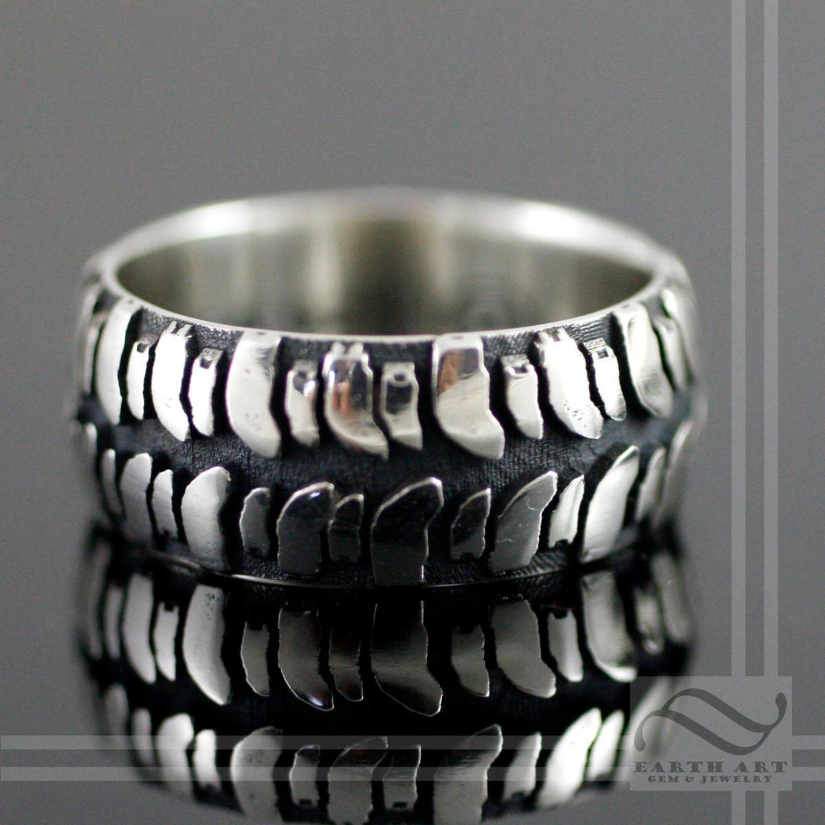 Mens Mud Bogger Tire Tread Wedding Ring Wide Design - Etsy Canada