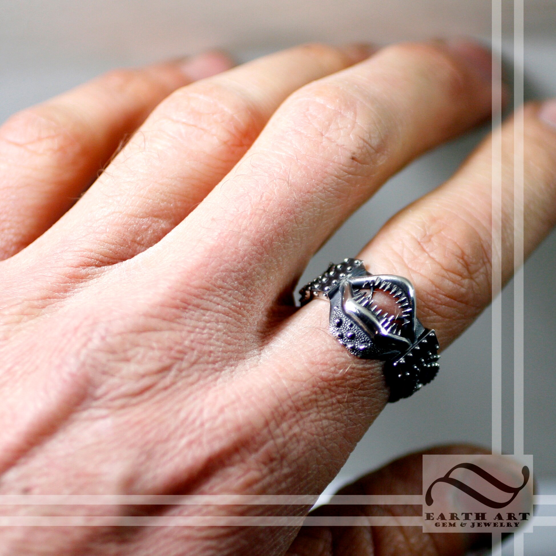 Monster Ring Sterling Silver Mimic Inspired Creepy Ring | Etsy