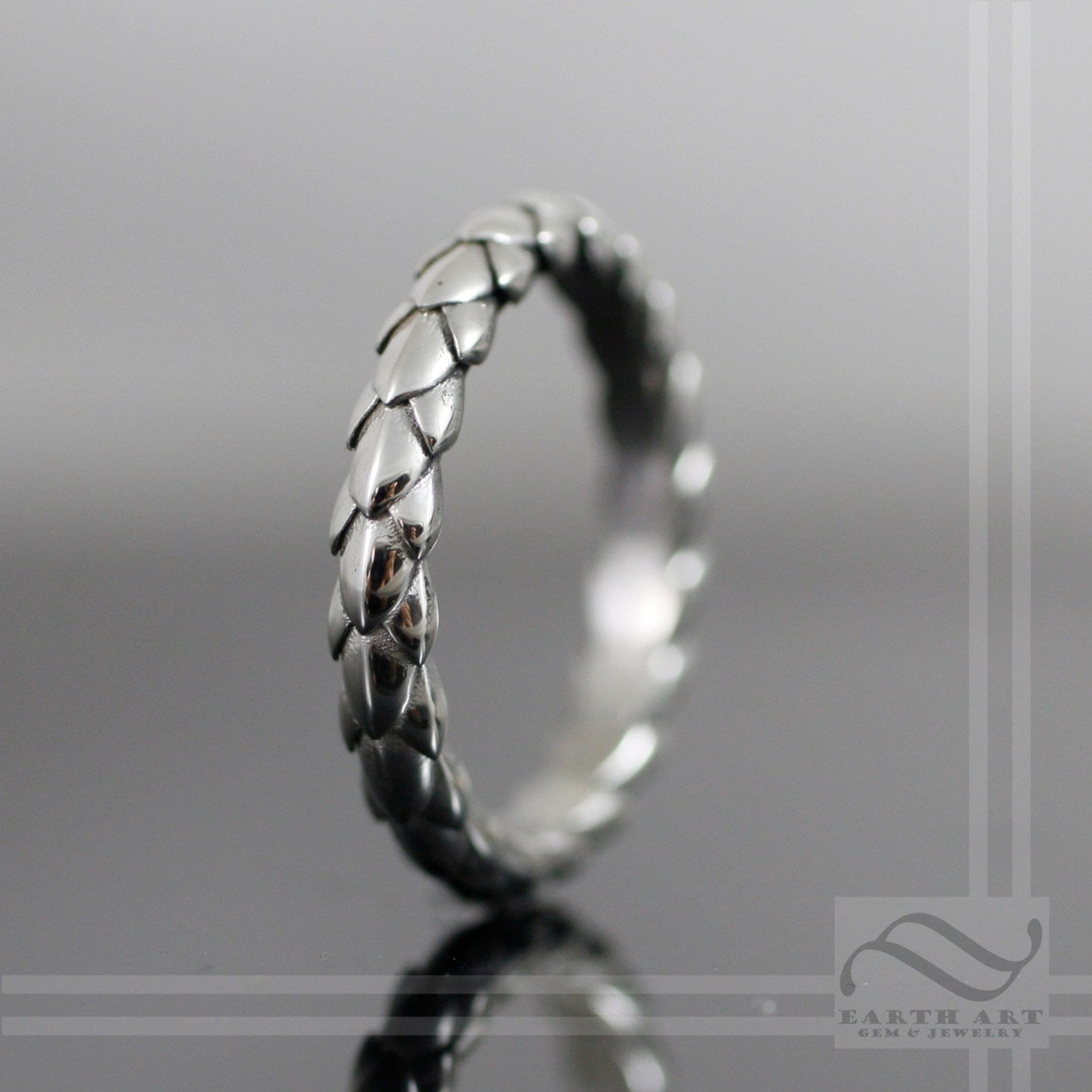 Pangolin Scale Armor Ring Narrow Ladies Ring Stacking Ring | Etsy