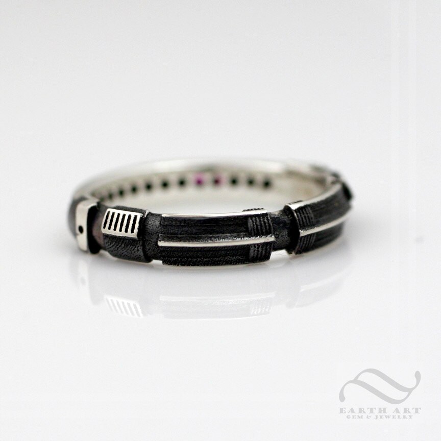 Ruby Light Saber Ring Sterling Silver Oxidized and - Etsy Australia