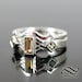 Triple Stone Warlock Ring - Sterling Silver or 14k - Etsy
