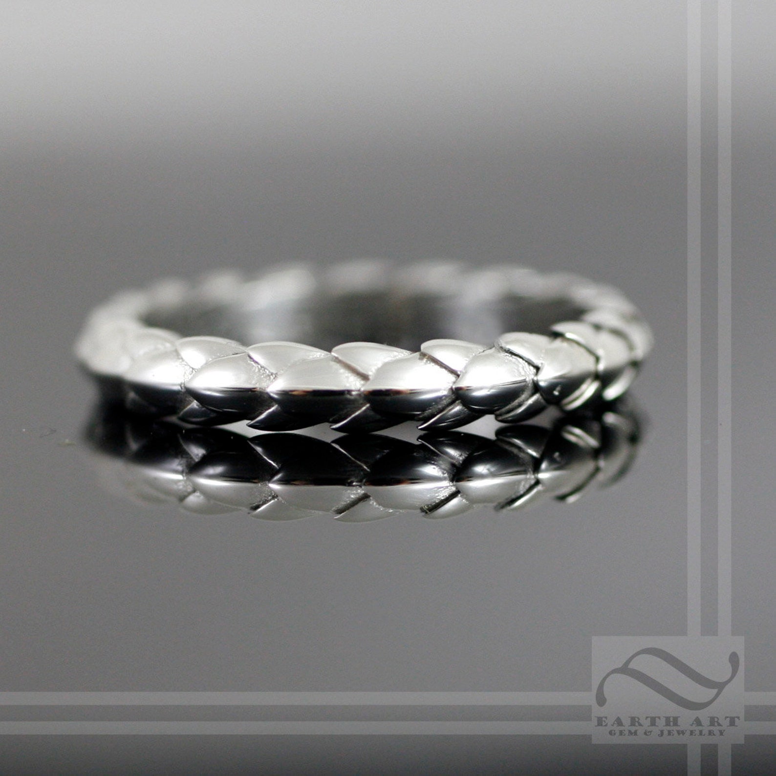 Pangolin Scale Armor Ring - Narrow Ladies Ring - Stacking Ring - Gold or Sterling Silver - Etsy