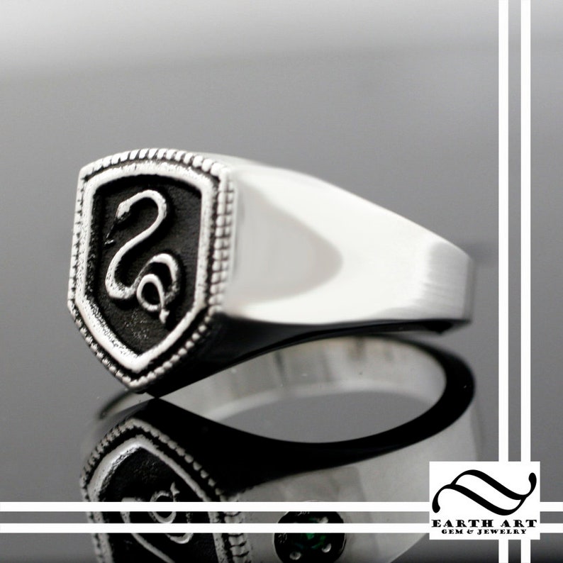 House Signet Ring the Snake Sterling Silver | Etsy
