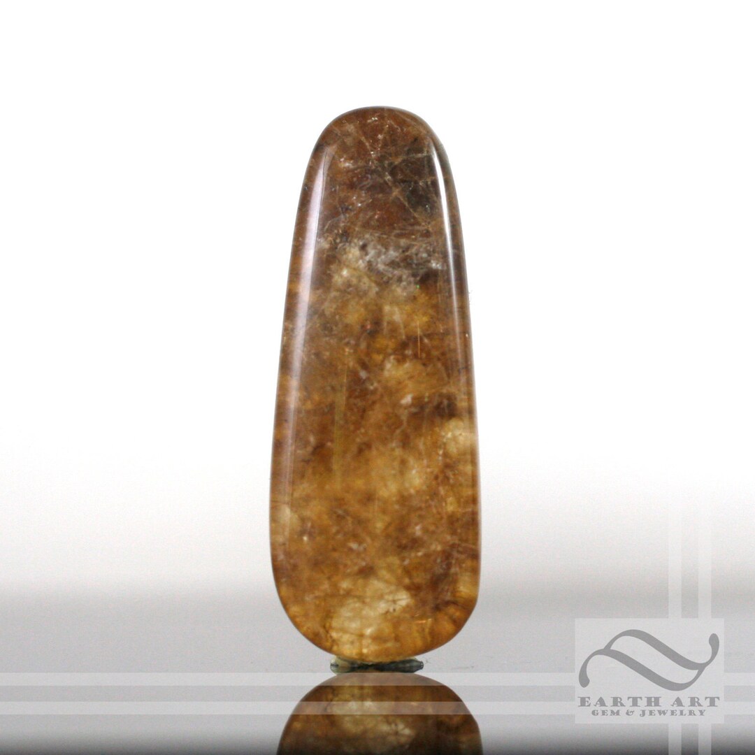 Satin Flash Hyalite Opal From Utah 20.9 Carat Cabochon - Gold Base ...