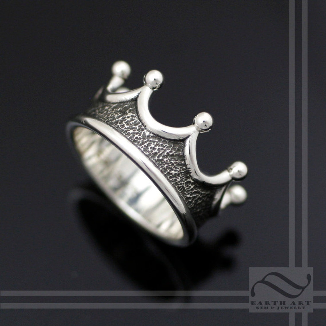 Mens Crown Ring Choose Your Metal Royal Wedding Ring - Etsy