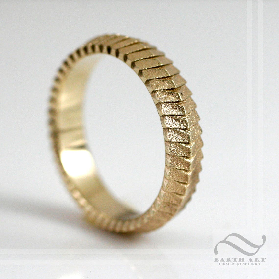 Segmented Scale Armor Ring - 14k Gold White, Yellow or Rose, Medieval ...