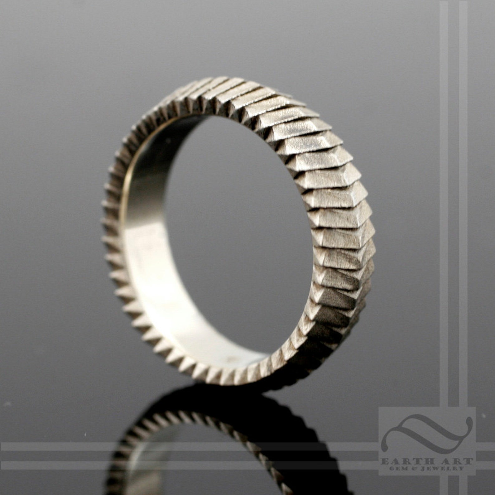 Segmented Scale Armor Ring - 14k Gold White, Yellow or Rose, Medieval ...