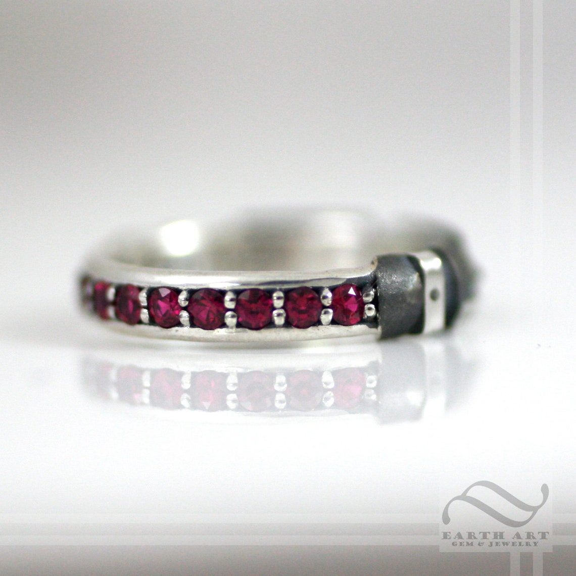 Ruby Light Saber Ring Sterling Silver Oxidized and - Etsy Australia