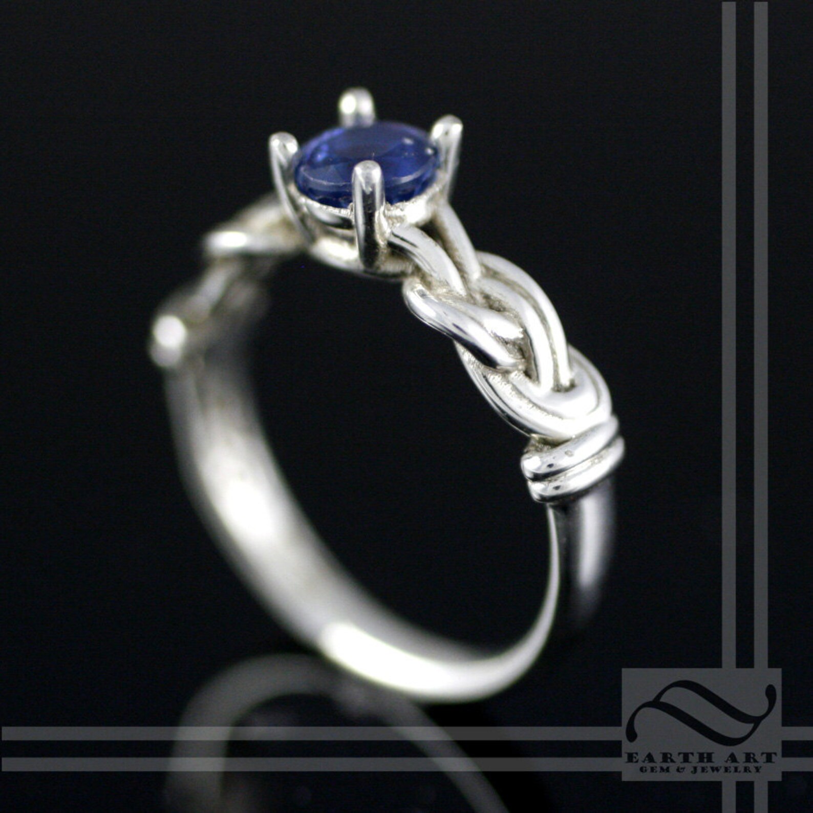 Belay On Sapphire Engagement Ring With Figure 8 Knot | Etsy