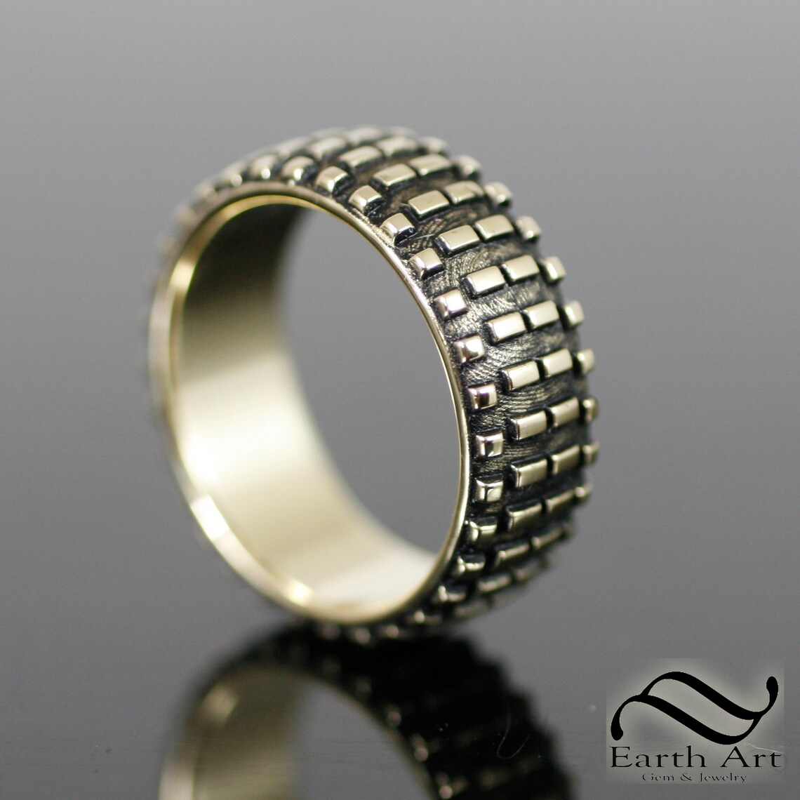 Dirt Bike Tire Tread Ring Sterling Silver or Gold Mens - Etsy