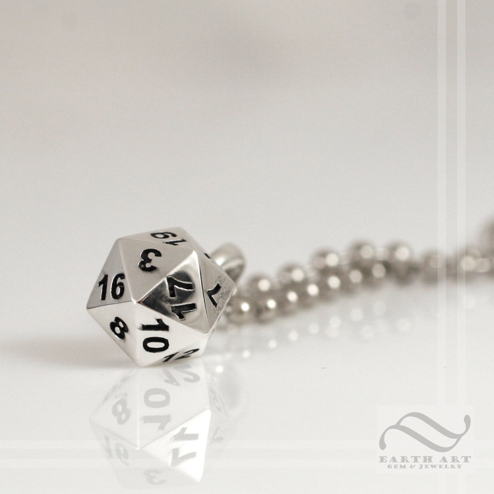 D20 Double Damage Pendant Sterling Silver - Etsy