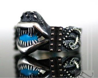 Monster Ring Sterling Silver Mimic Inspired Creepy Ring | Etsy